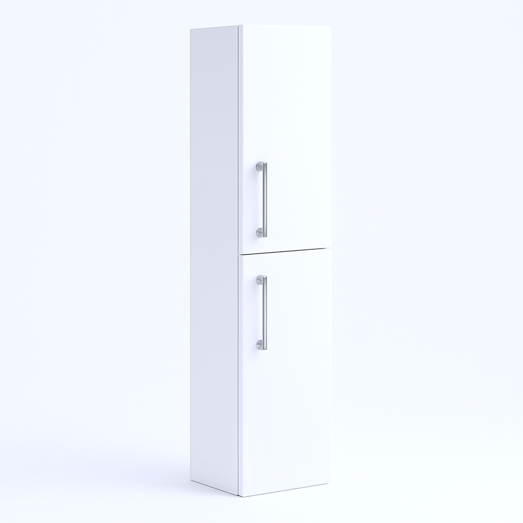 2 Door Wall Hung Tall Cabinet Storage Unit